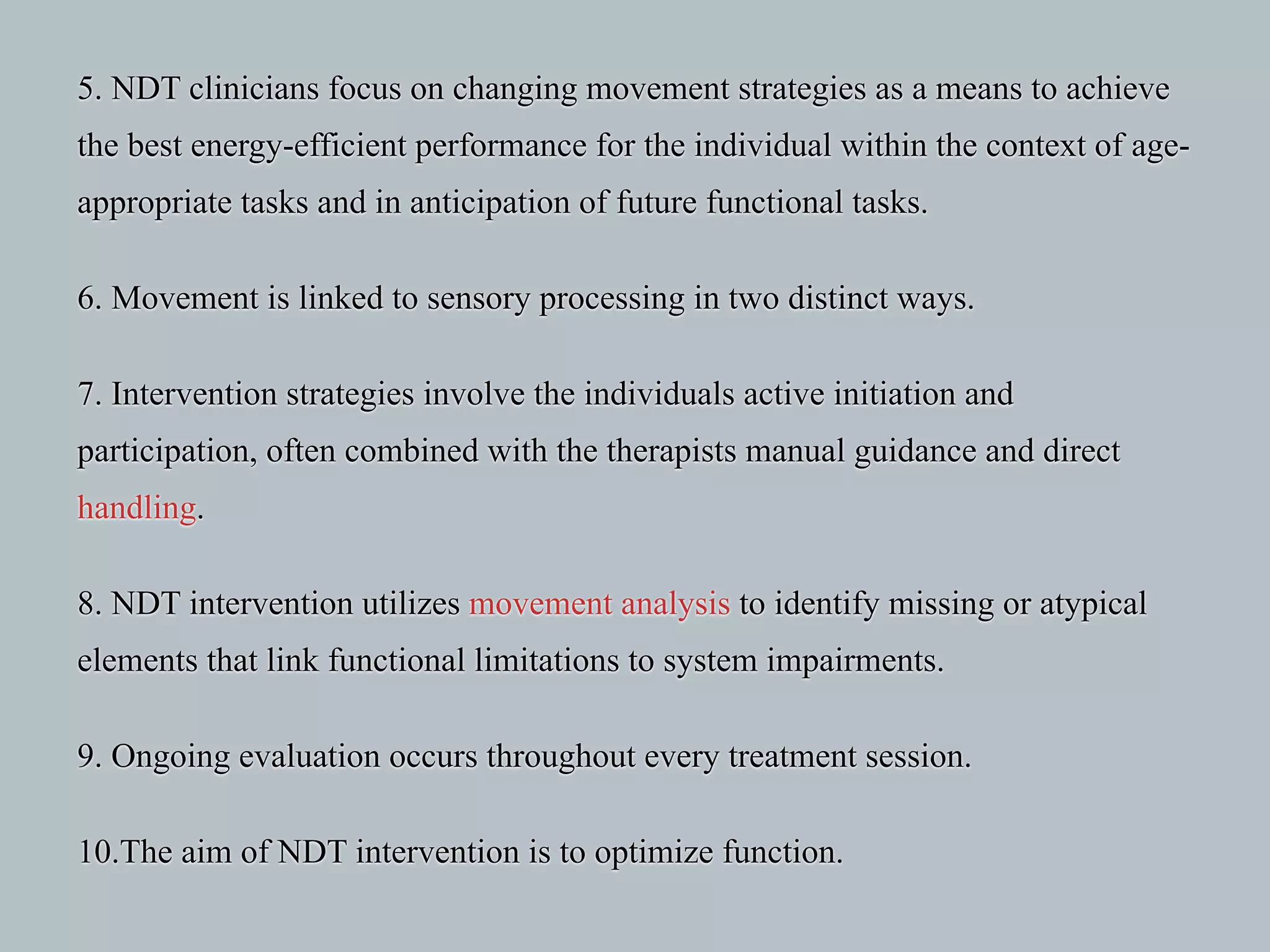Neurodevelopmental Therapy (NDT) | PDF