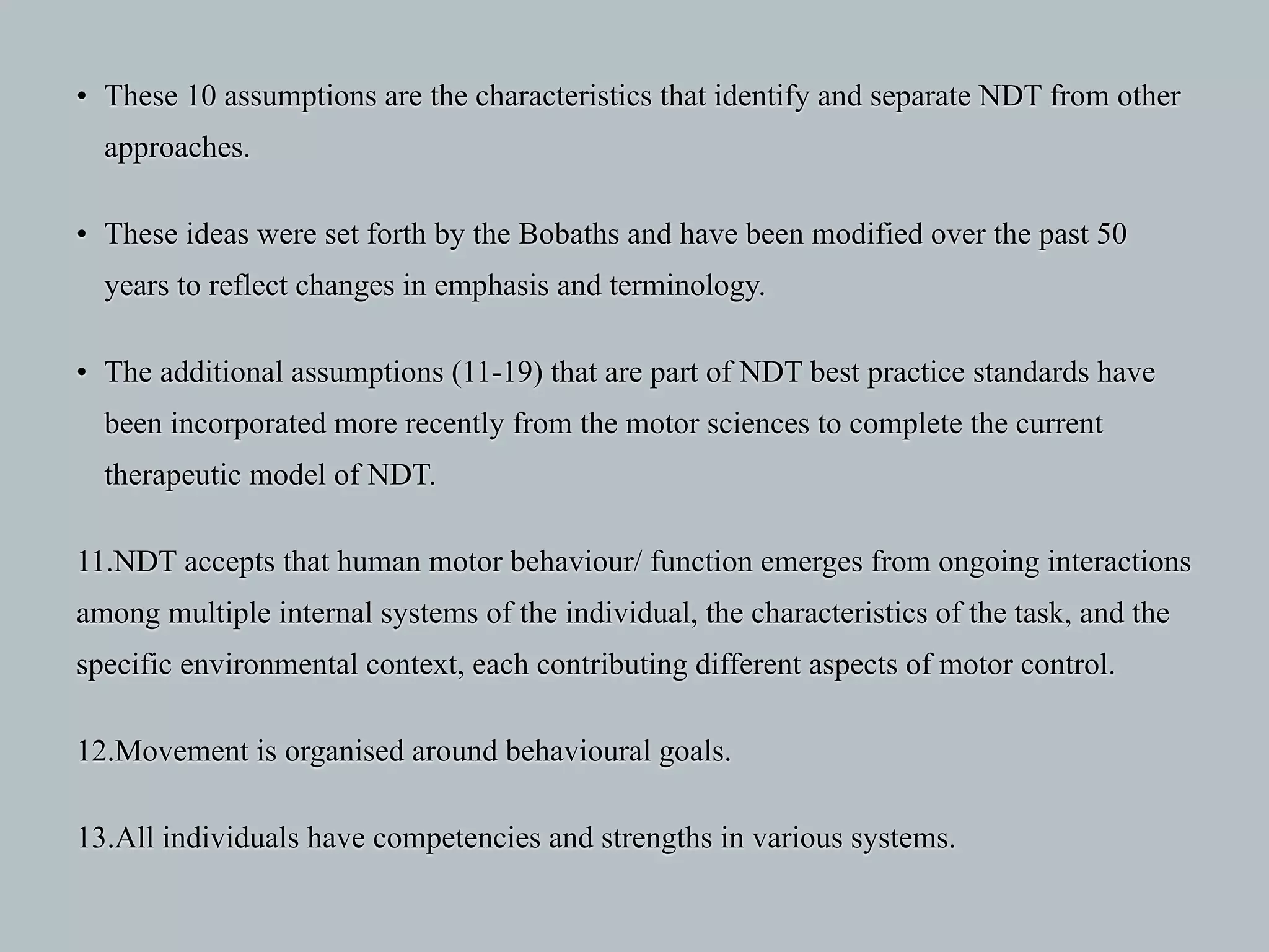 Neurodevelopmental Therapy (NDT) | PDF
