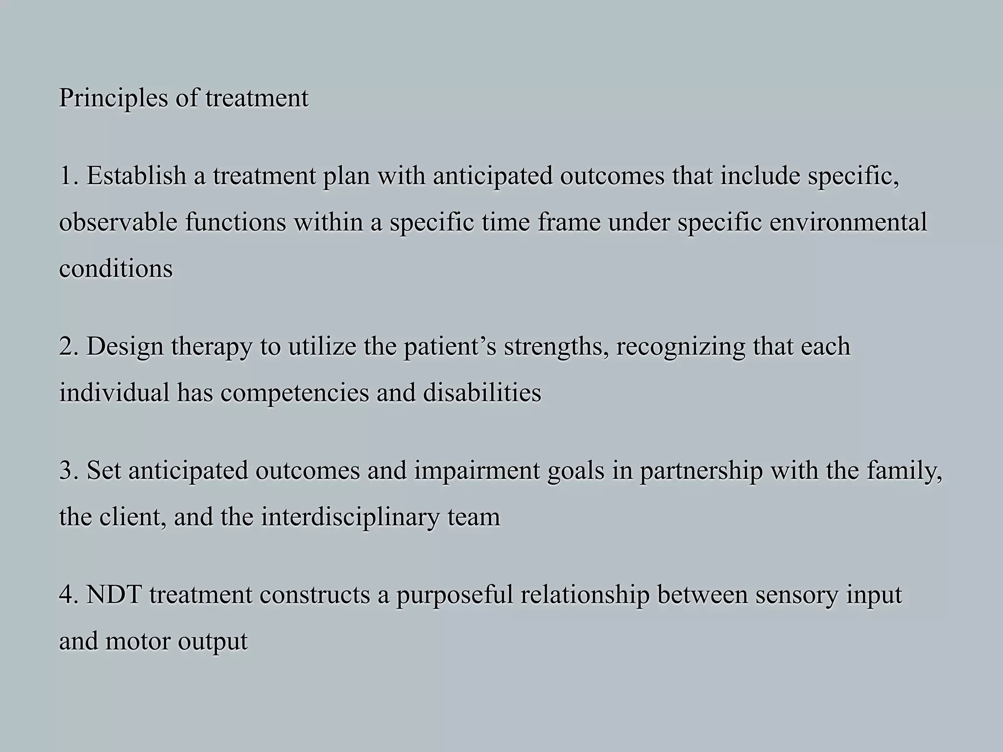 Neurodevelopmental Therapy (NDT) | PDF
