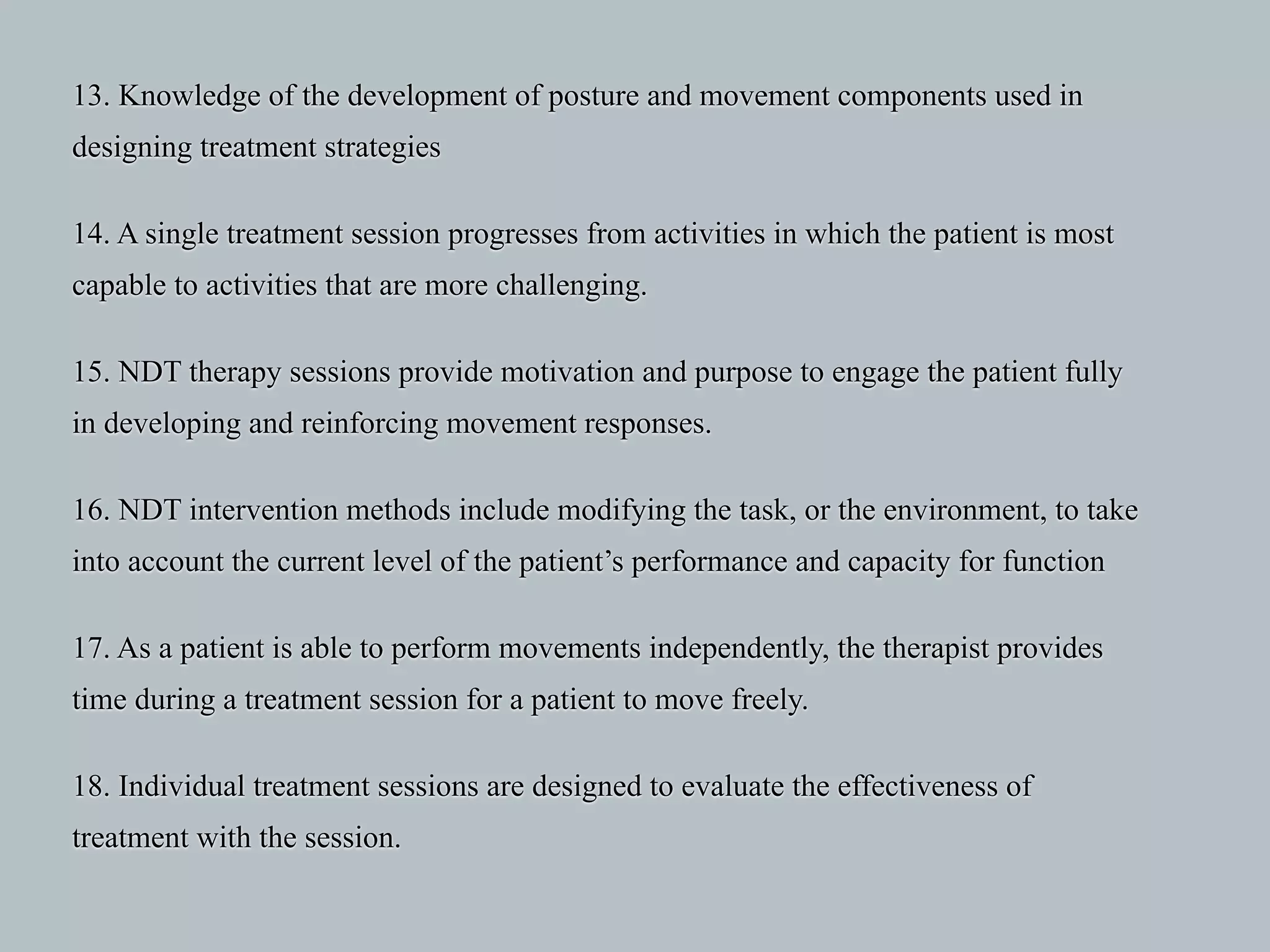 Neurodevelopmental Therapy (NDT) | PDF