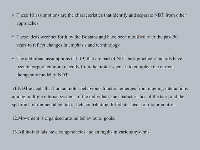 Neurodevelopmental Therapy (NDT) | PDF