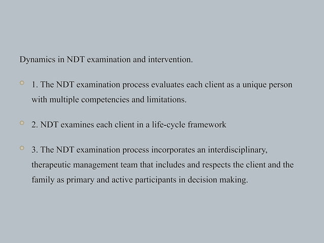Neurodevelopmental Therapy (NDT) | PDF