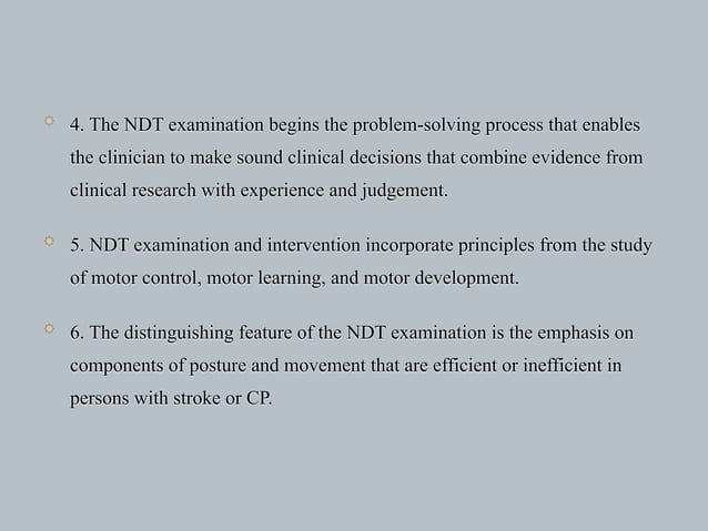 Neurodevelopmental Therapy (NDT) | PDF