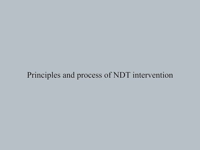 Neurodevelopmental Therapy (NDT) | PDF