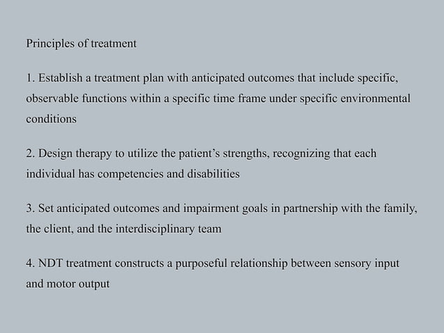 Neurodevelopmental Therapy (NDT) | PDF