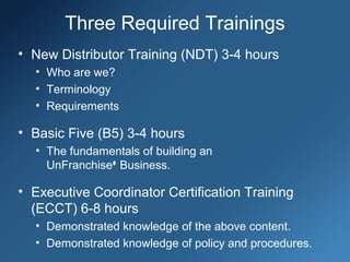 New Distributor Training (NDT) | PPT