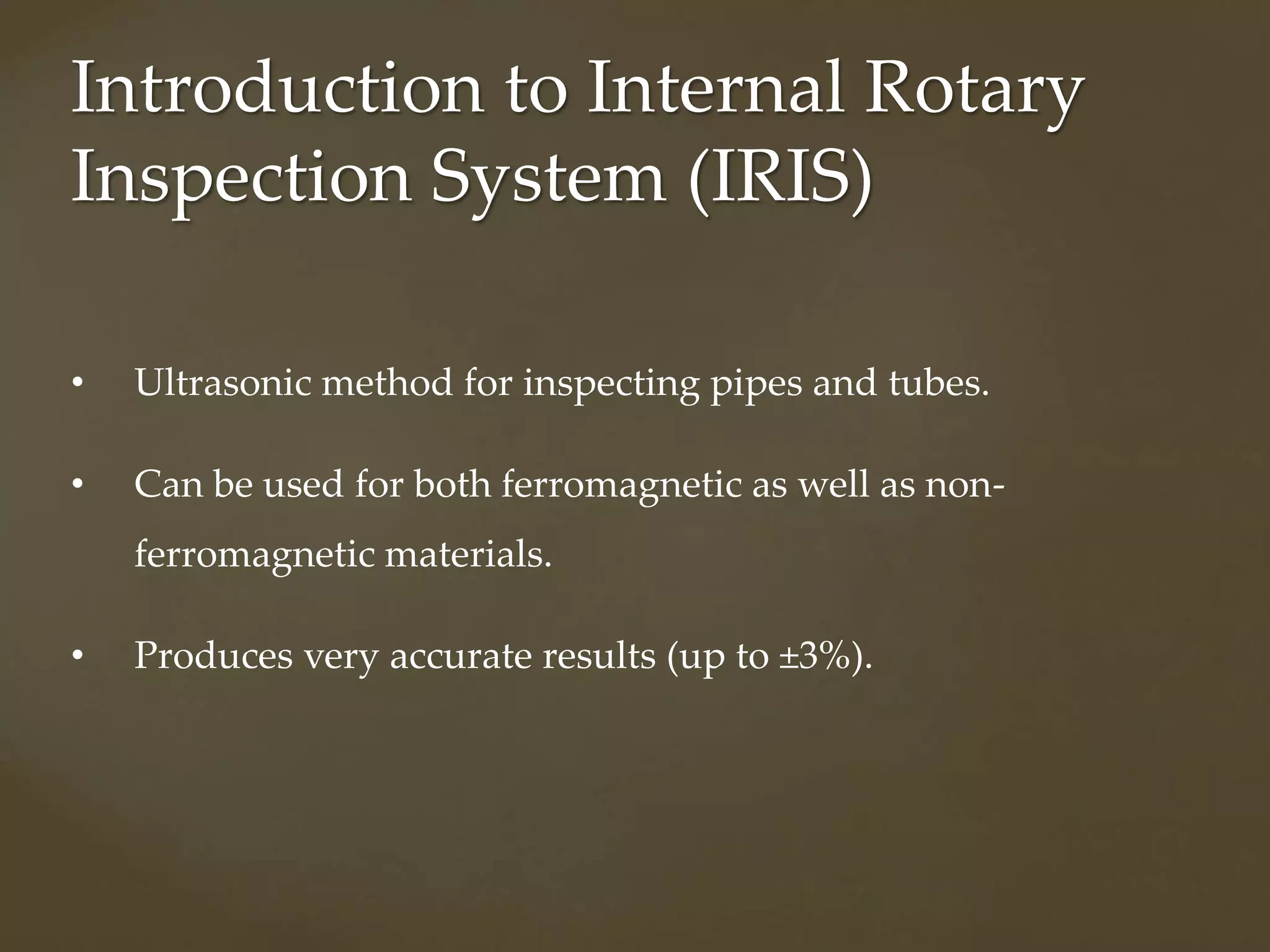 Tubular Non Destructive techniques (Remote field testing and Internal ...