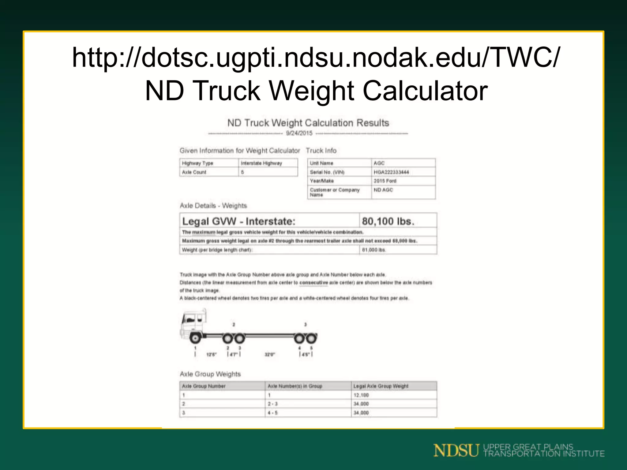 North Dakota Truck Weight Education | POTX