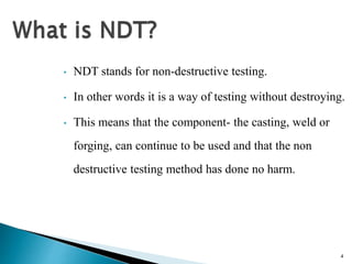 NDT techniques | PPTX