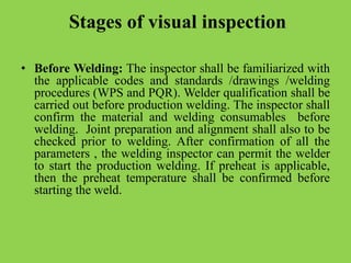 Ndt visual inspection | PPTX