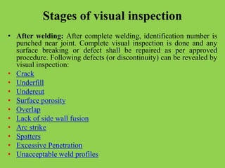 Ndt visual inspection | PPTX