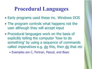 Ndu06 typesof language | PPTX | Programming Languages | Computing