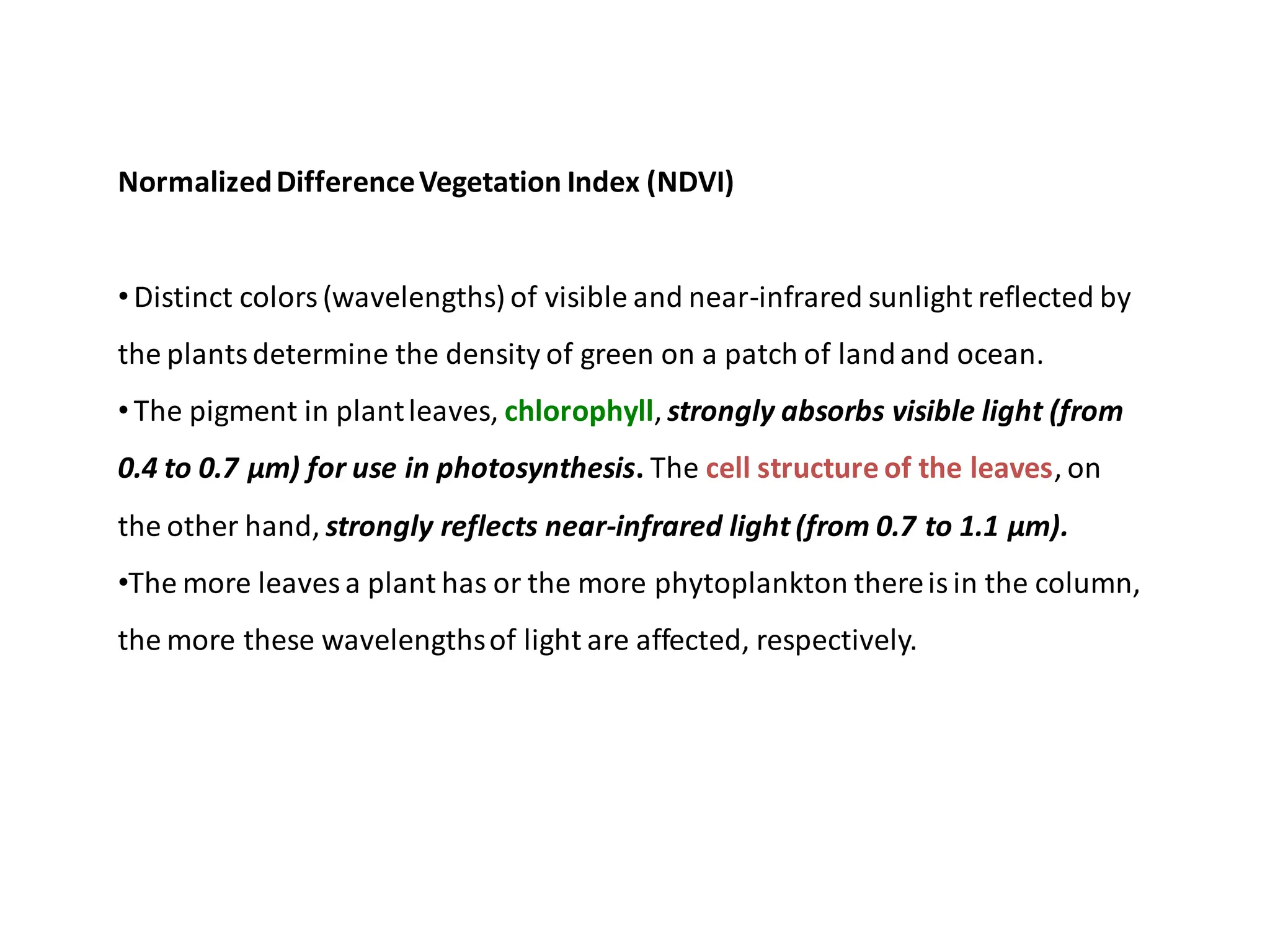 Normalized Difference Vegetation Index (NDVI) | PDF