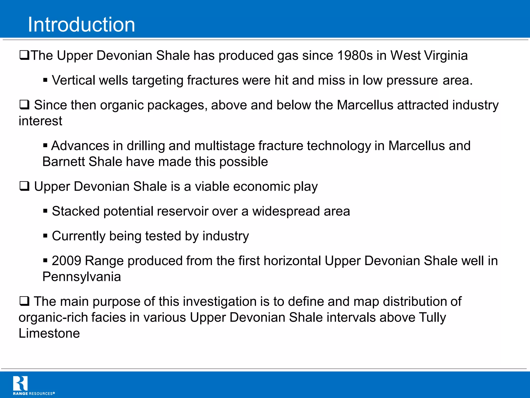 Range Resources Maps & Analysis of Upper Devonian Shale in PA | PDF