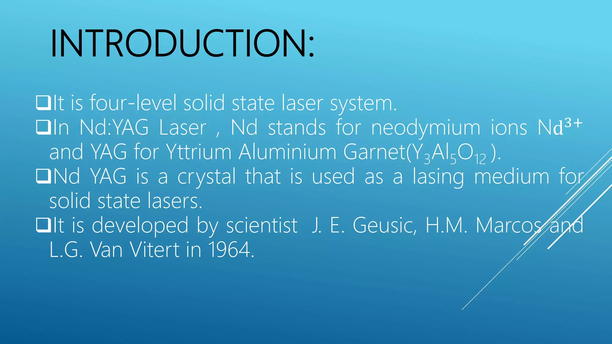 Nd YAG laser | PPTX