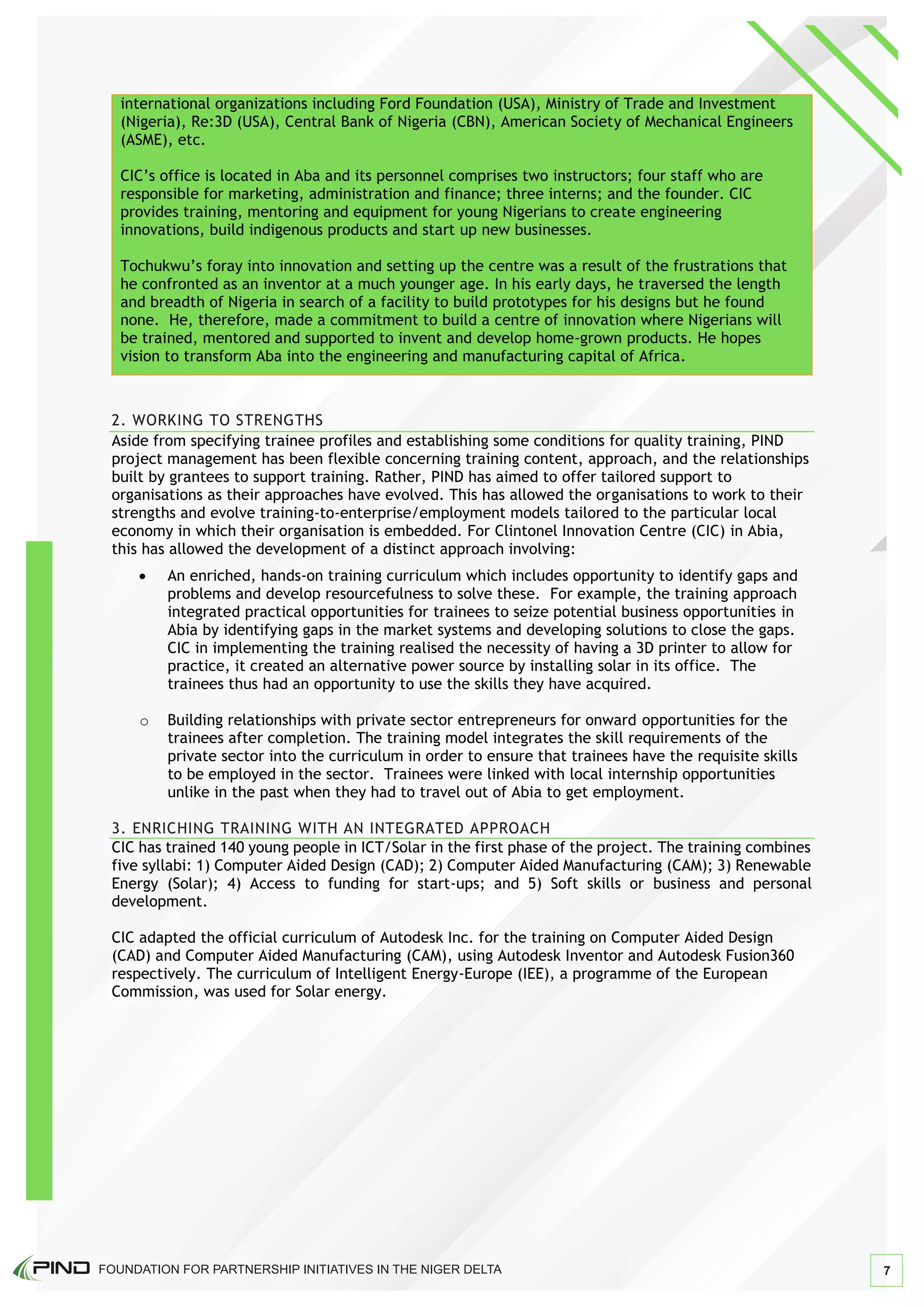 Niger Delta Youth Employment Pathways Case Study - ICT | PDF