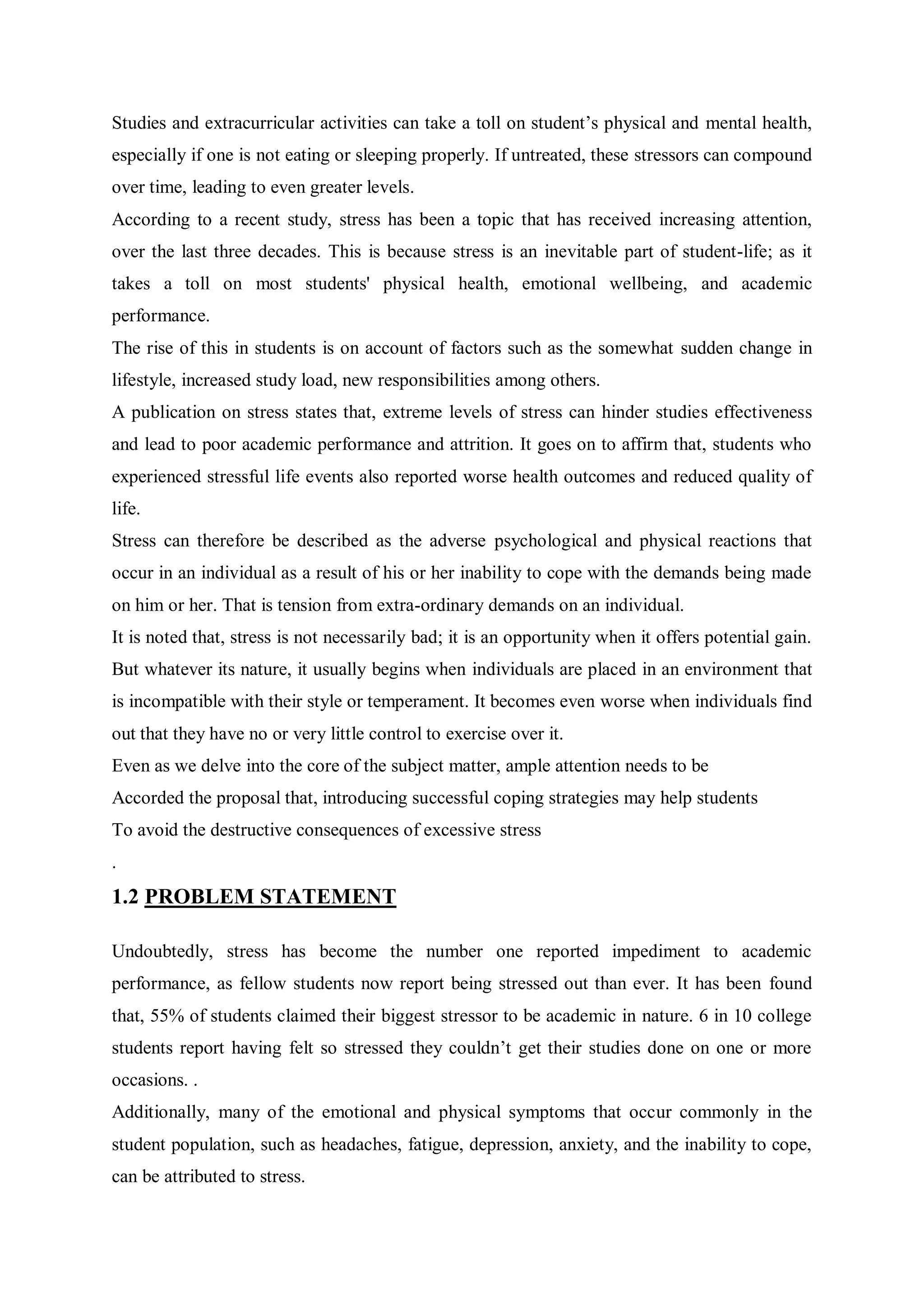 Report on factors_causing_stress among students | PDF