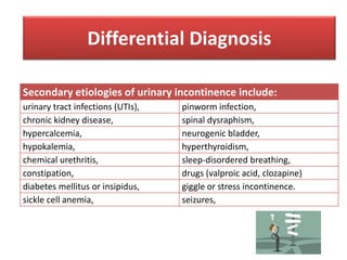 Nocturnal Enuresis | PPTX