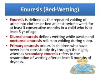 Nocturnal Enuresis | PPTX