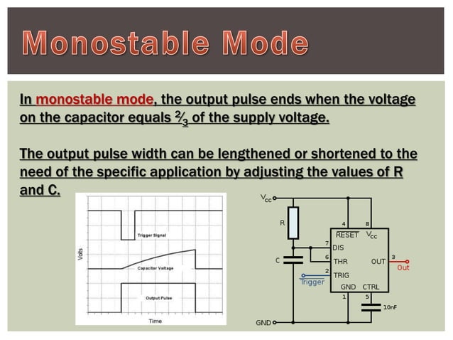 Ne555 Timer with simple circuits | PPTX