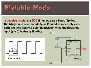 Ne555 Timer with simple circuits | PPTX