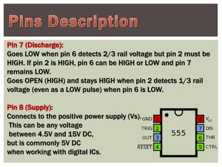 Ne555 Timer with simple circuits | PPTX