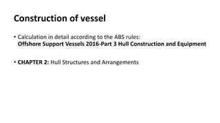 Offshore Support Vessels Design | PPSX