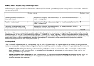 Nea brief alevel media | PDF
