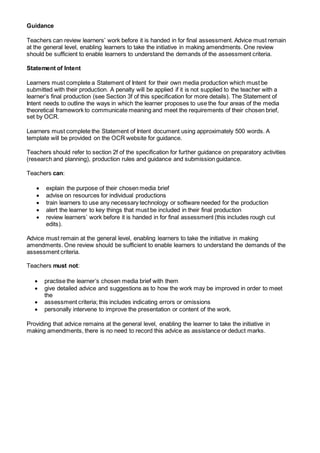 Nea brief alevel media | PDF