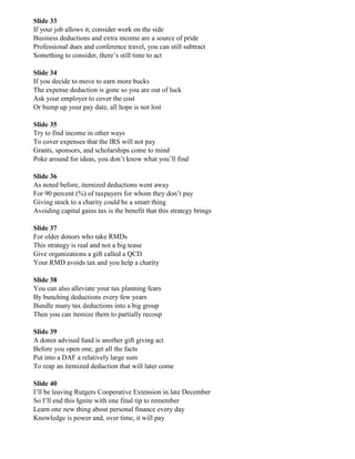 Income Tax Ignite Presentation Script | PDF