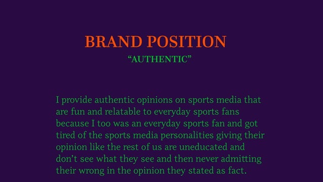 Personal Brand Exploration - Aaron Neal | PPT | Free Download