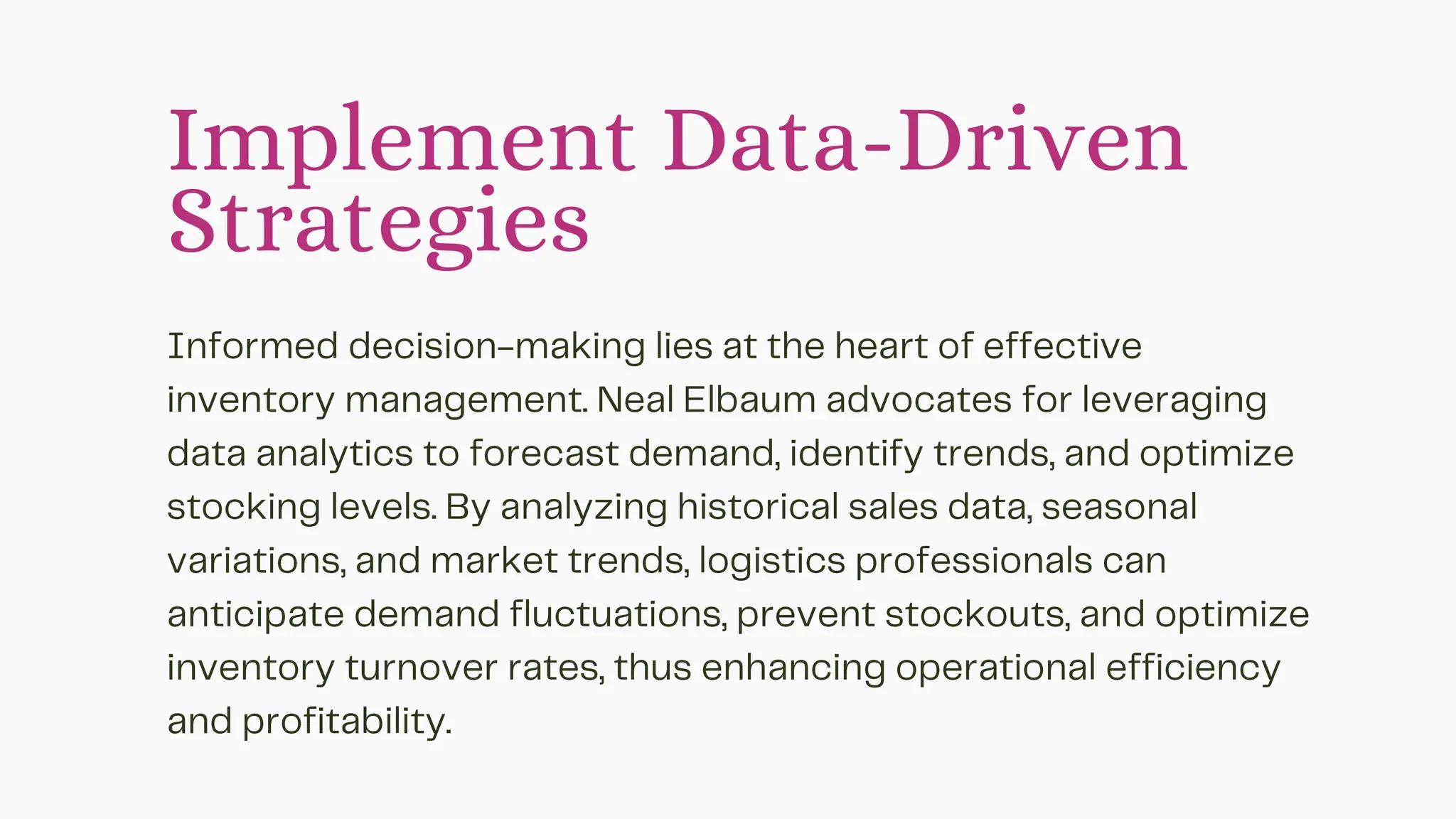 Neal Elbaum's 5 Essential Tips for Effective Inventory Management in ...