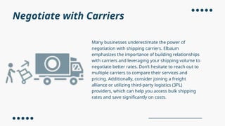 Neal Elbaum Shares How to Save on Your Shipping Strategy.pptx
