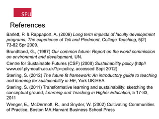 Perspectives on Sustainability in Higher Education: Inviting and ...