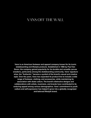 Vans Business Report | PDF