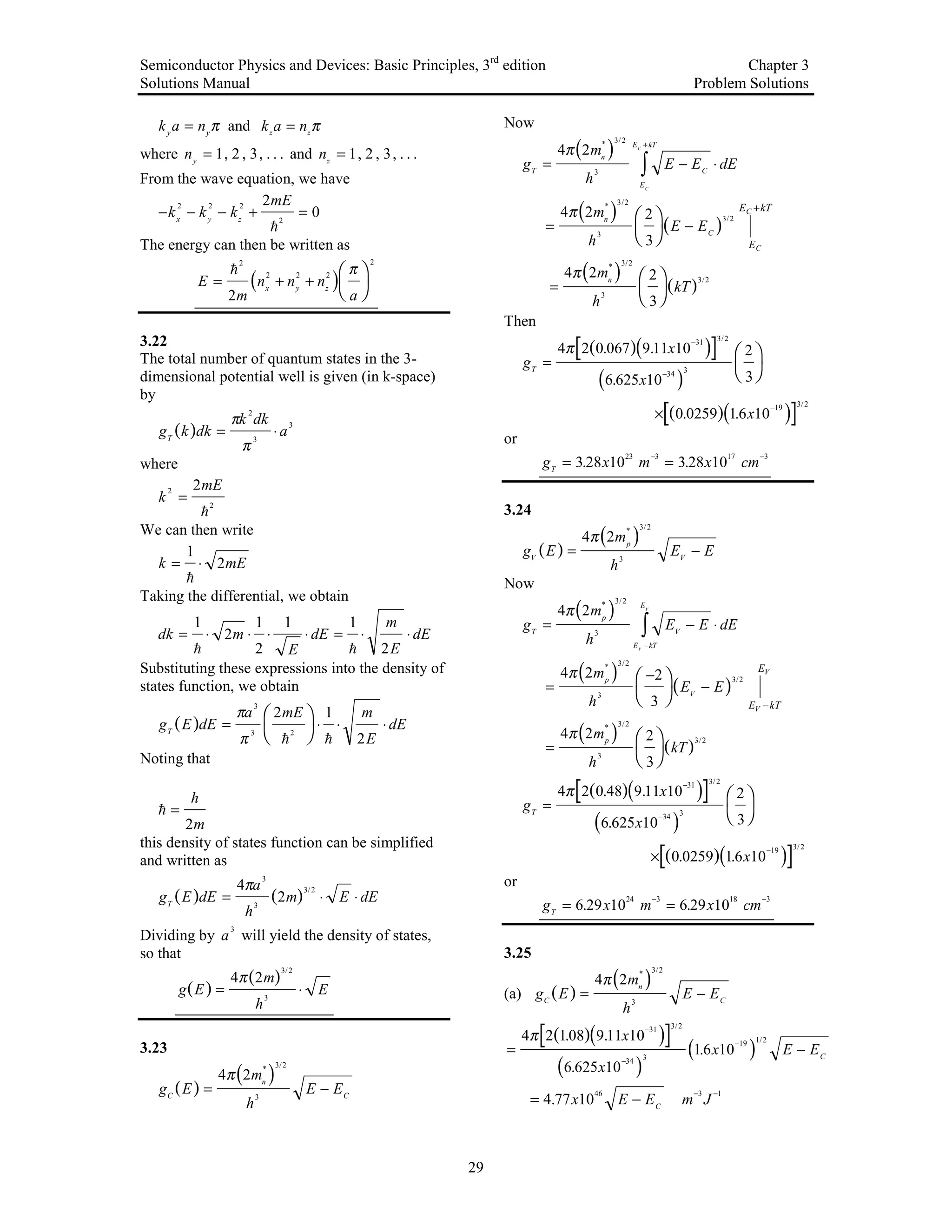(Neamen)solution manual for semiconductor physics and devices 3ed | PDF