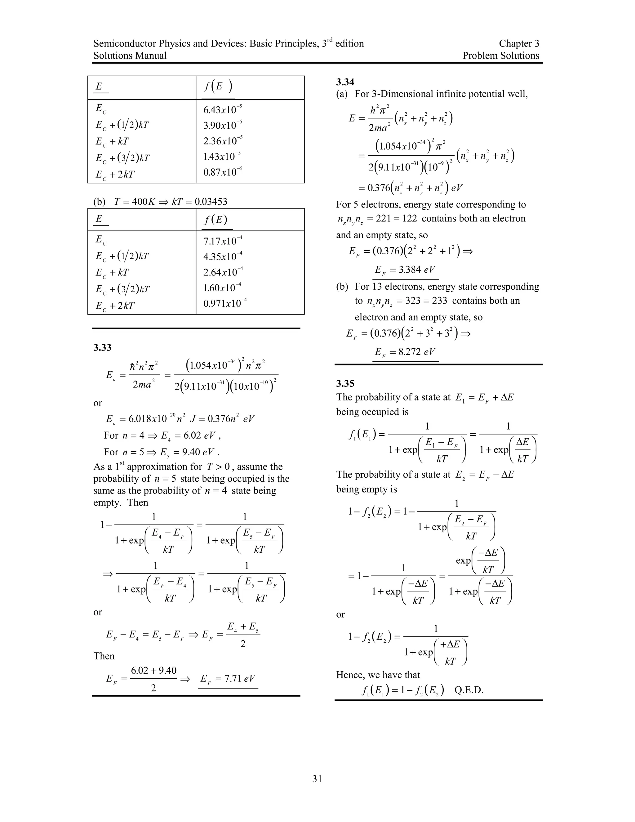 (Neamen)solution manual for semiconductor physics and devices 3ed | PDF