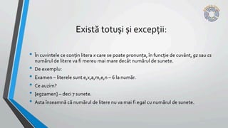 Corespondenta sunet litera. Despartirea civintelor in silabe | PDF