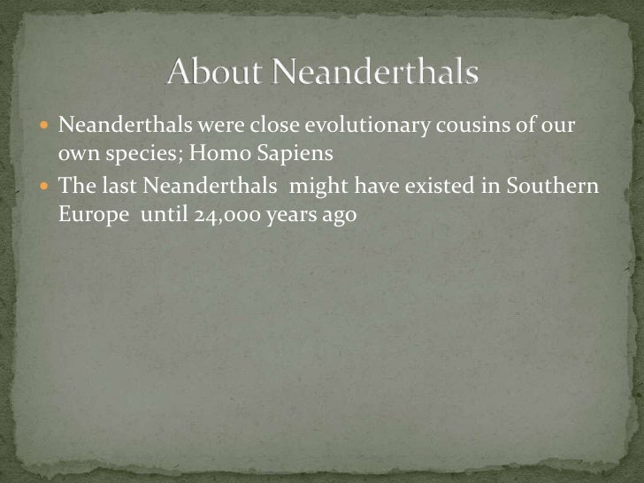 Neanderthal Extinction Powerpoint