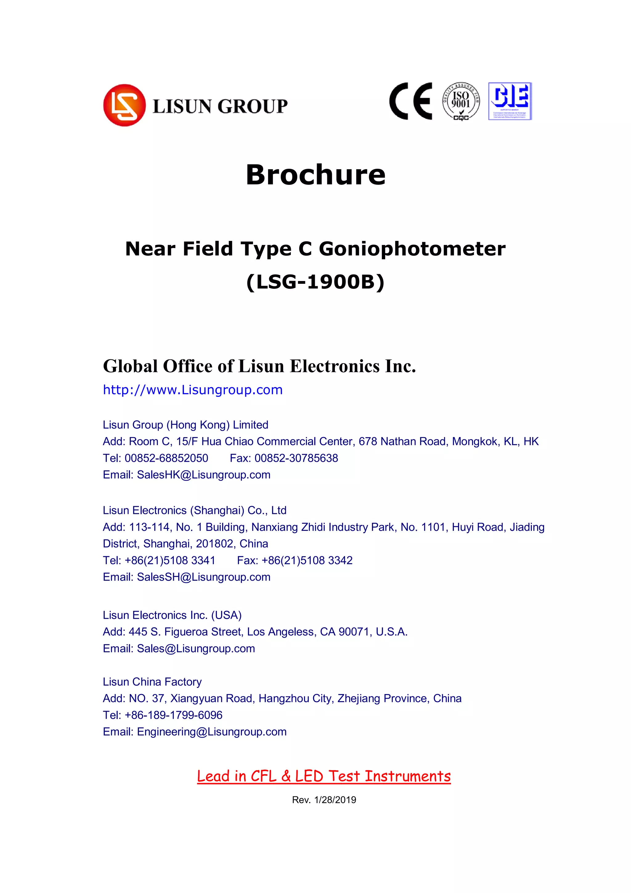 LISUN Near field-type-c-goniophotometer LSG-1900B | PDF