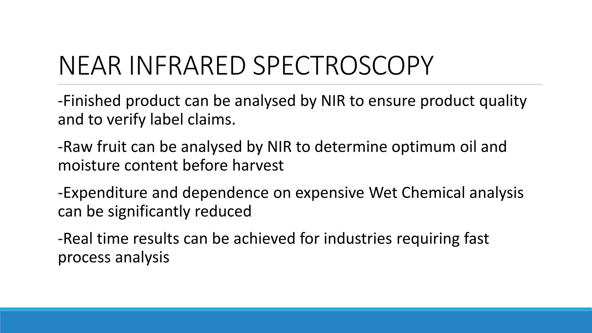 Near infrared spectroscopy-Food analysis | PPTX