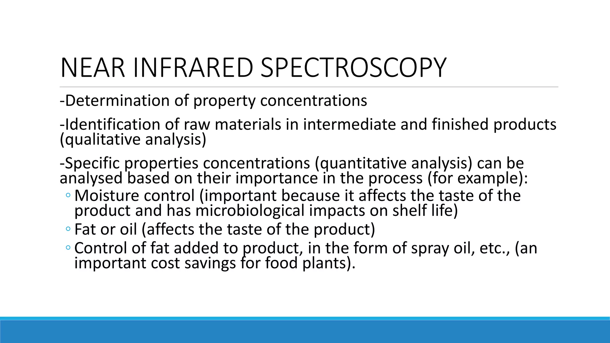 Near infrared spectroscopy-Food analysis | PPTX