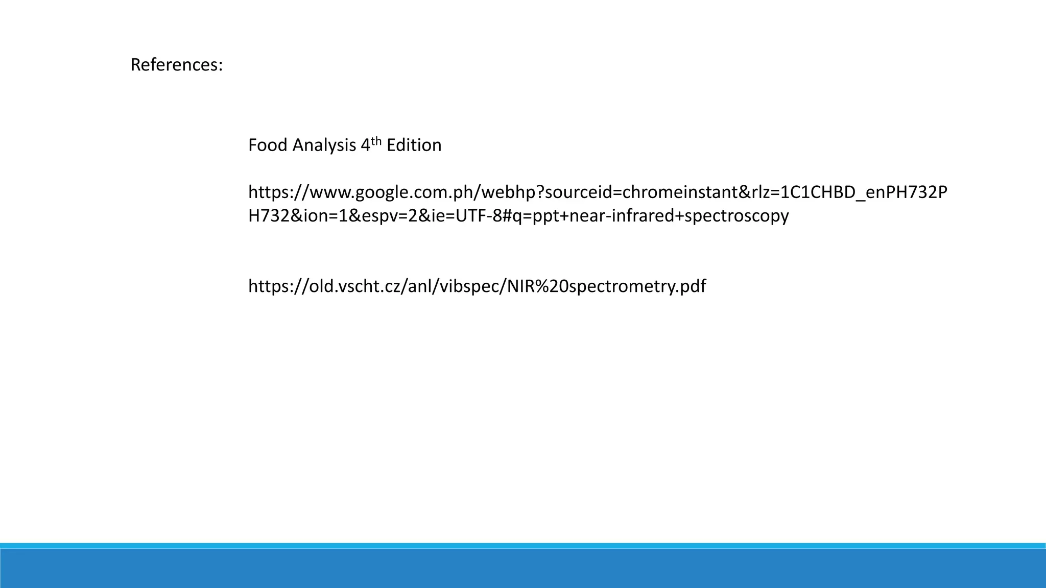 Near infrared spectroscopy-Food analysis | PPTX