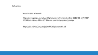 Near infrared spectroscopy-Food analysis | PPTX