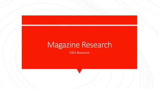 NEA research task 1 and 2 | PPT