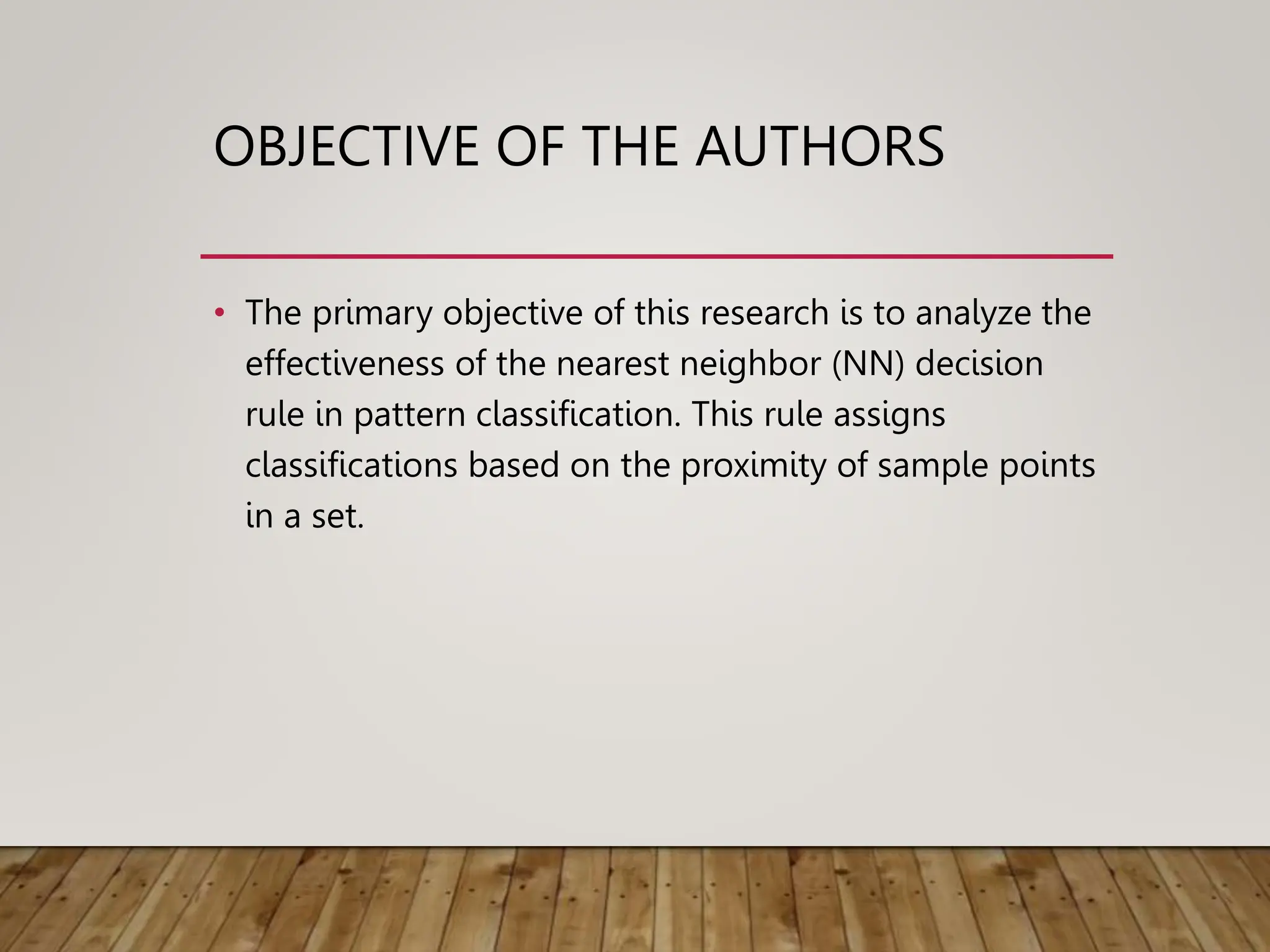 Nearest Neighbor Pattern Classification Analysis Presentation Pptx
