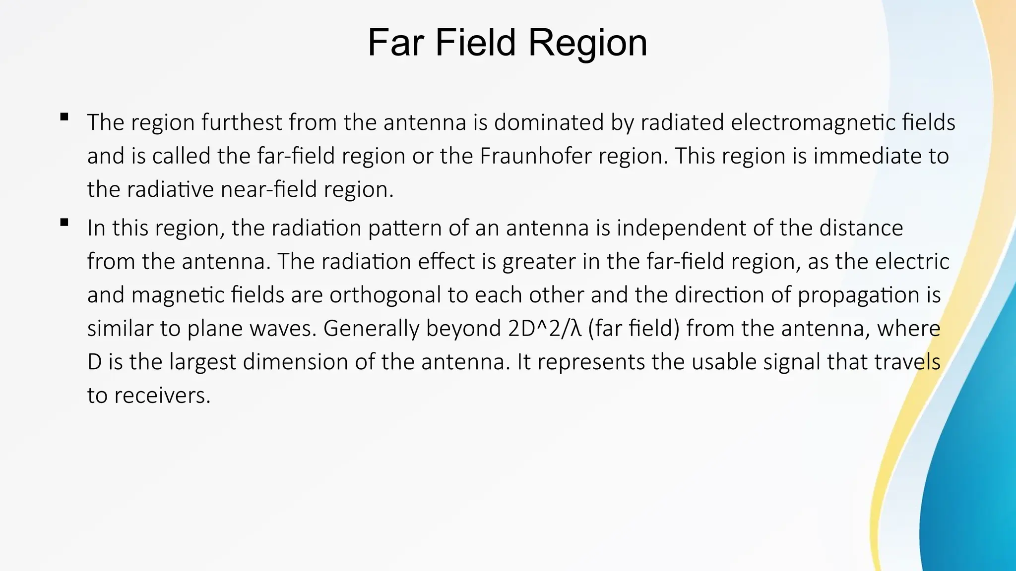 Near Field and Far Field Regions of antenna.pptx Near Field and Far Field Regions of antenna.pptx