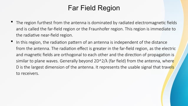 Near Field and Far Field Regions of antenna.pptx | Physics | Science