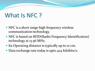 Near field communication(nfc) | PPTX