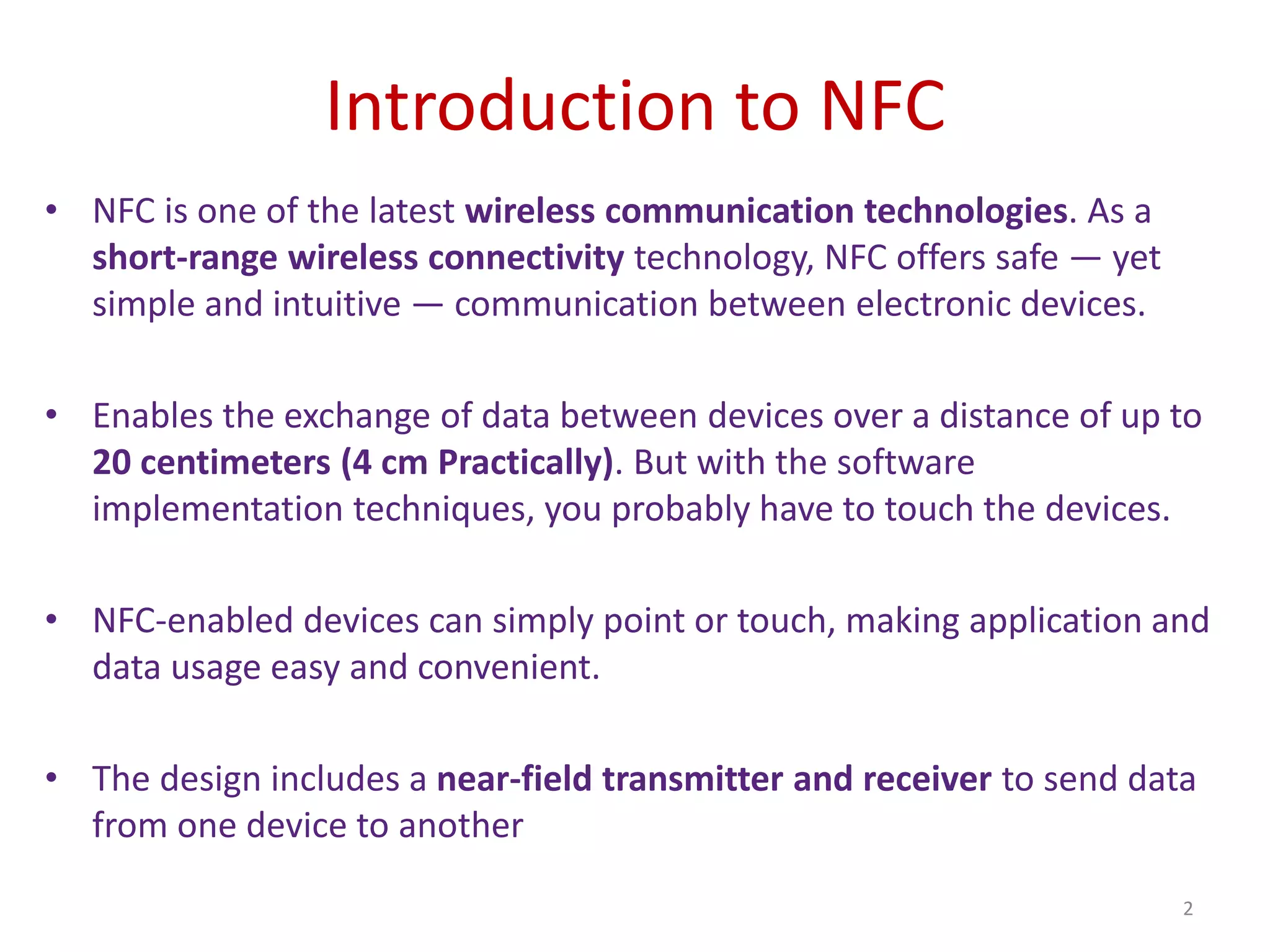 Near field communication (nfc) technology | PPTX